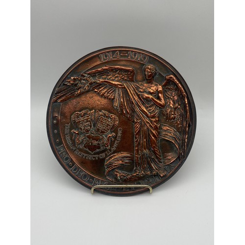 COPPER BAS RELIEF PLAQUE 1914-1919, JACK JONES DRIVER RGA URBAN ...