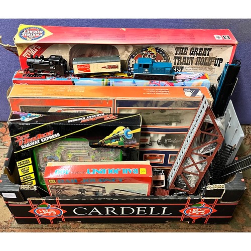 CARTON CONTAINING LIMA LEVEL CROSSING TRAIN KIT, TIMPO PRAIRIE ROCKET ...