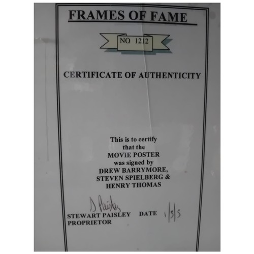 E.T. the Extra-Terrestrial - Original Movie Poster, Signed by Cast ...