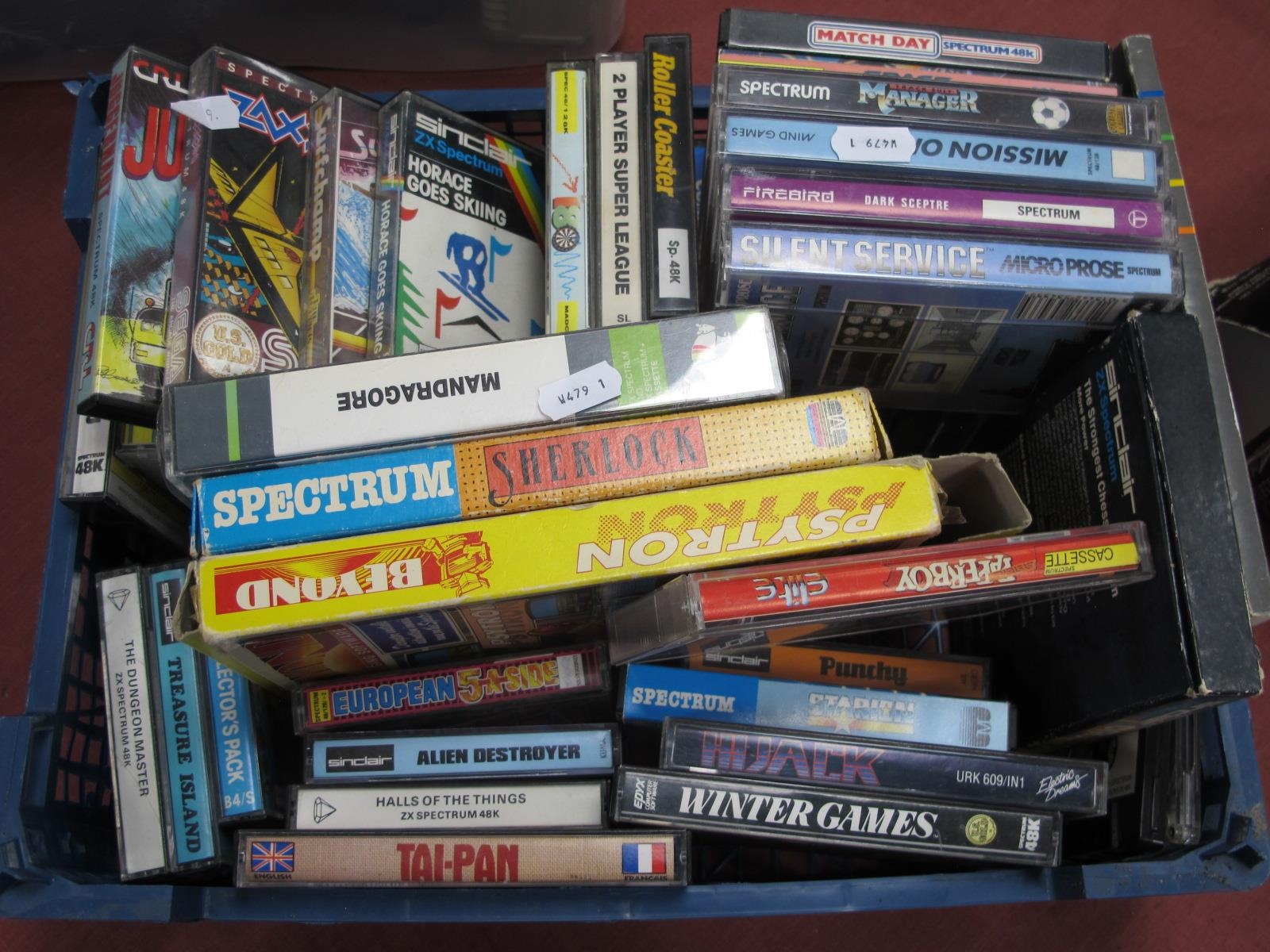 Forty Plus Sinclair ZX Spectrum Games Cassettes, including Horace Goes ...
