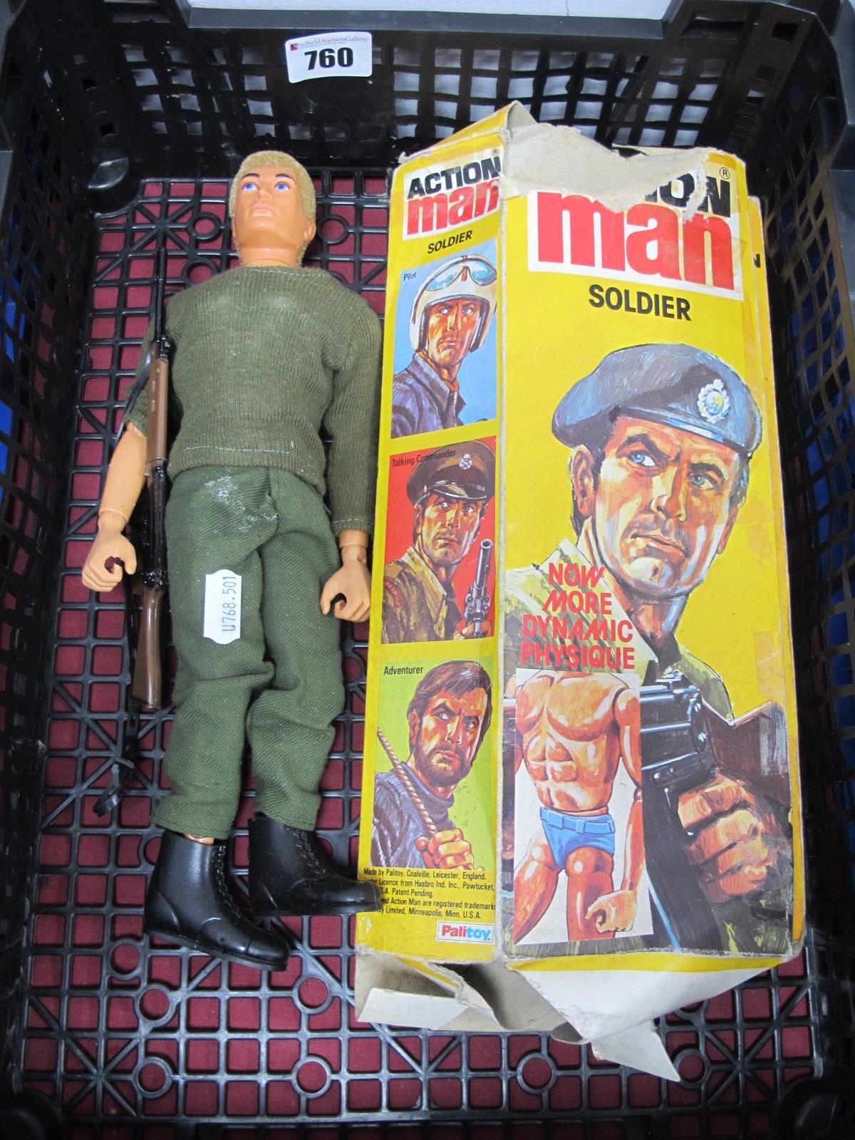 Action Man Eagle Eyes Soldier, flock hair, blue eyes, green jumper ...