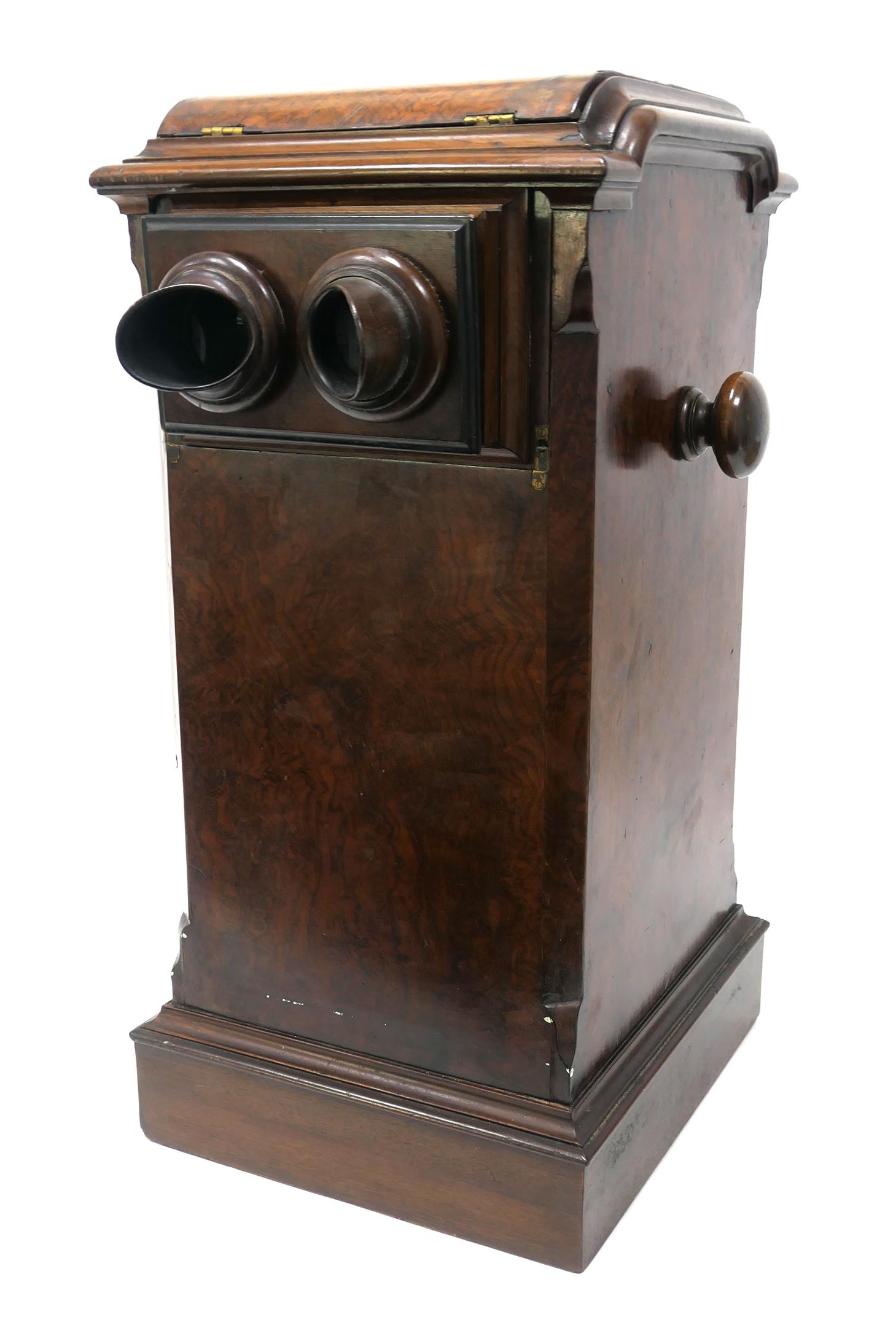 A Late XIX Century Negretti & Zambra Walnut Cased Table Top Stereoscope ...