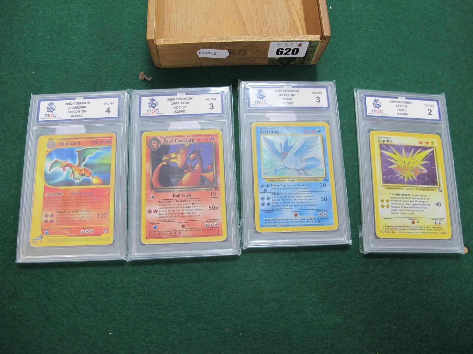 Four Graded Pokemon Cards: Majesty Grading Company (MGC), comprising of ...
