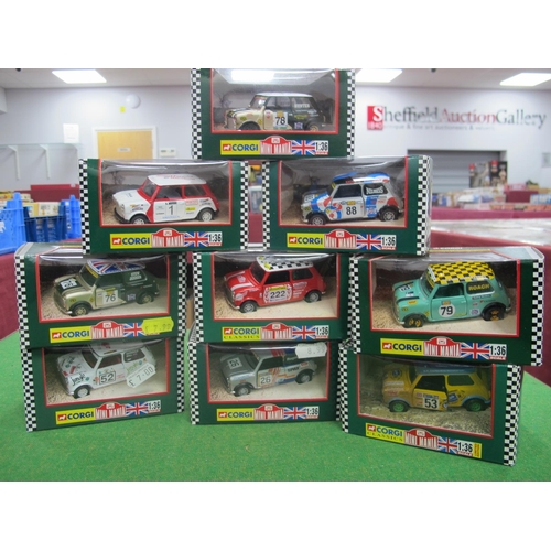 Nine Corgi 1:36th Scale Diecast Model Mini's, all Mini Mania Editions ...