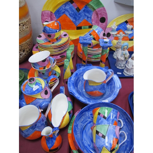 Vicky Price Studio Pottery in the Clarice Cliff Manner, painted in ...