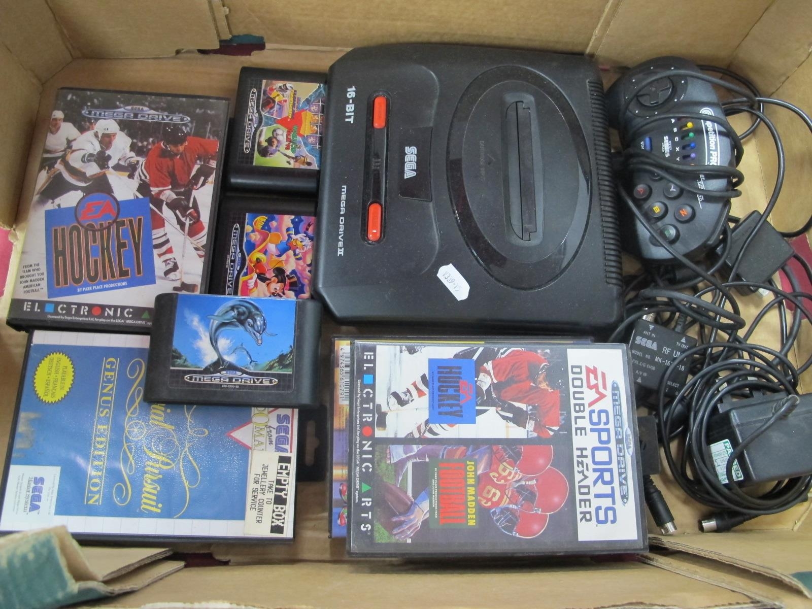 A Sega Mega Drive II (16 - Bit) Games Console, Competition Pro ...