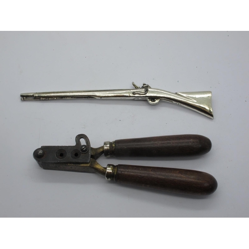 Bullet and Ball mould, brass bodywork, wooden handles - miniature ...