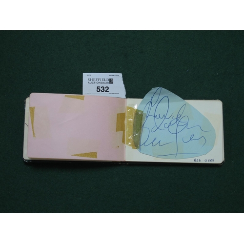 Autograph Book with Signatures, from Bee Gees, Noel Redding and Mitch ...