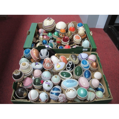 Model Trinket Boxes of Ovoid Form, varying sizes and bases, the largest ...