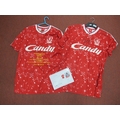Liverpool Retro Home Shirts, bearing Candy logo, both size L, one ...