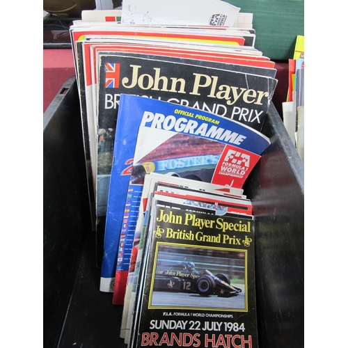 Motor Sports, British Grand Prix complete run of programmes 1977 to ...