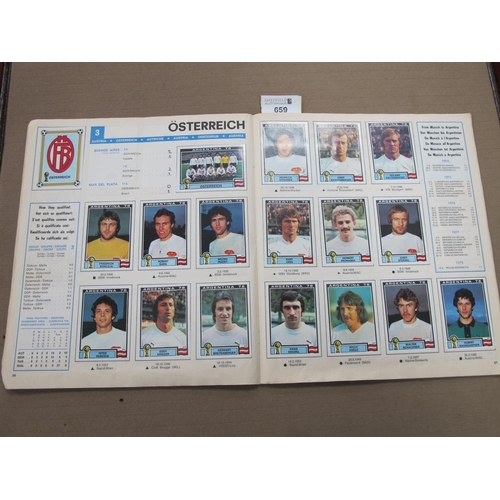 Panini World Cup 78 Sticker Album, complete, results filled in.