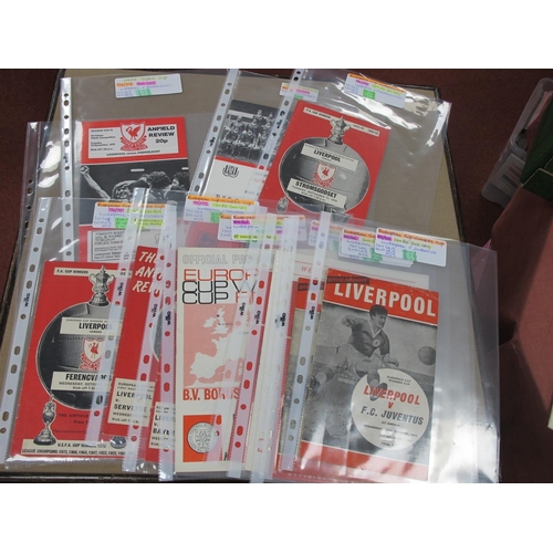 Liverpool Cup Winners Cup Programmes, 65-6 v. Juventus, Liege, Honved ...