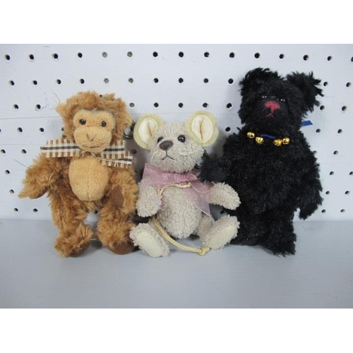Three Charlie Bears Plush Bear Keyrings / Bag Charms, to include 'Bag ...