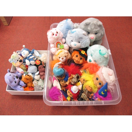 An Assortment of Troll Dolls, varied sizes and clothing, small ...