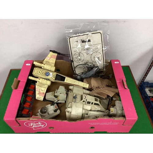 Seven Original Star Wars Plastic Model Space Vehicles and Mini Rigs to ...