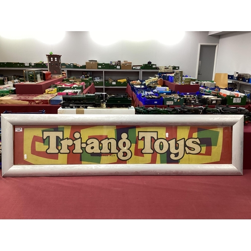 A 1960's Original Paper Tri-ang Toys Retail Banner, in later frame ...