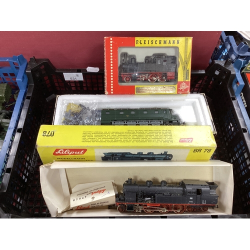 Three boxed HO scale European outline locomotives, including Lilliput ...