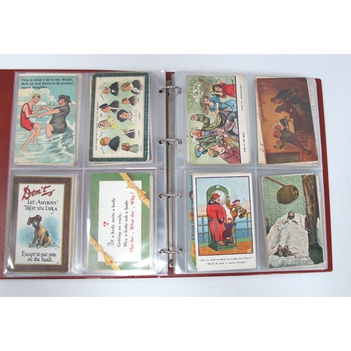An Album of Over One Hundred and Fifty Comic Postcards, to include ...