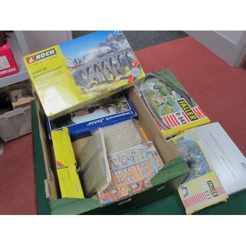 A quantity of HO scale building and scenic kits with a European theme ...