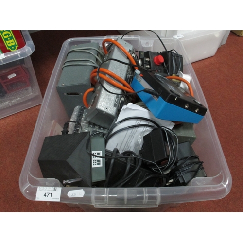 A quantity of model railway controllers for spares or repair.