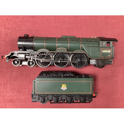 A unboxed Hornby 00 gauge tender-drive A3 class locomotive No.60048 ...