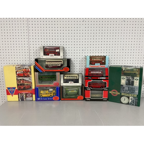Fourteen 1:76th Scale Diecast Model Buses by EFE, Corgi to include ...