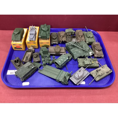 Twenty Three HO/OO Scale Plastic, Diecast Model Tanks and Armoured ...