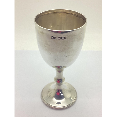 A Hallmarked Silver Goblet, Walker & Hall, Sheffield (date letter ...