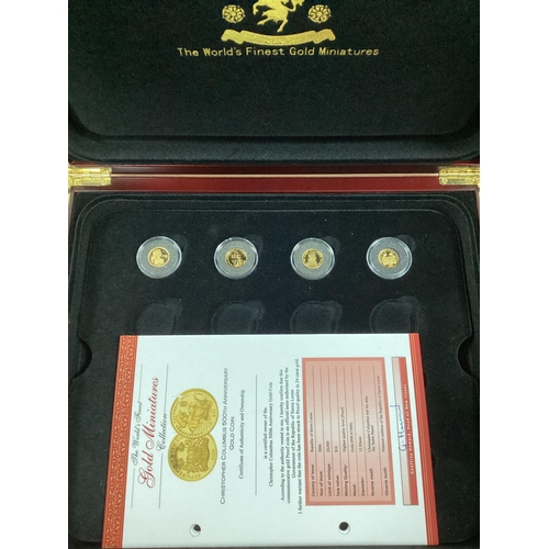 The World's Finest Gold Proof Miniature Coins, each coin weighing 1.2g ...
