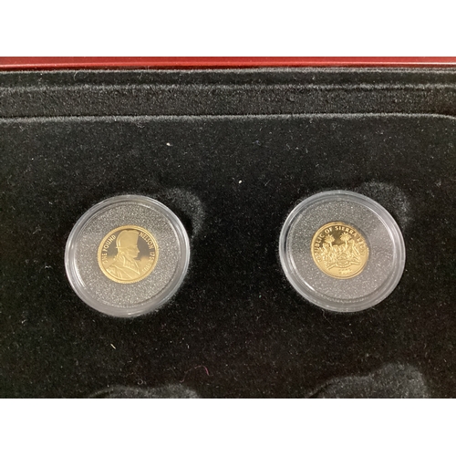 The World's Finest Gold Proof Miniature Coins, each coin weighing 1.2g ...