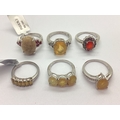 A Collection of Modern "925" and Other Stone Set Rings, to include TGGC ...