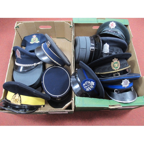 Police Headgear Various Nations, including Royal Canadian Mounted ...
