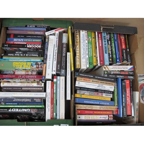 Football Books - Juve, Les Bradd, Paul Lake, Turf Wars etc:- Two Boxes.