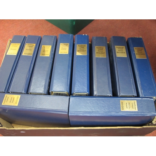 Scunthorpe United Home Binders, containing many programmes, two each ...