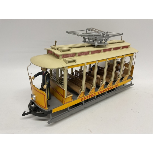 A Bachmann 'G' Gauge/10mm Four Wheel Open Tram Car, in United Traction ...