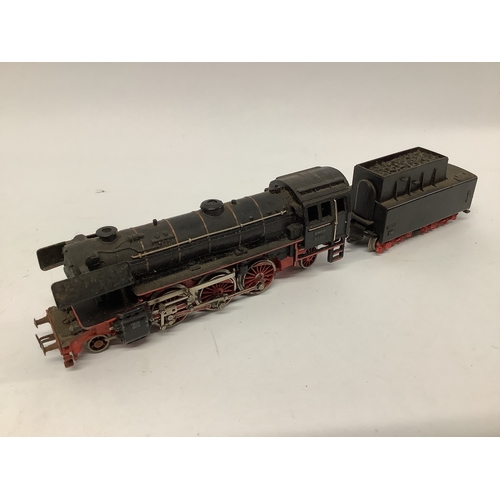 A boxed Marklin Train Set Ref 3205 comprising 2-6-2 tender locomotive ...
