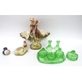 Royal Dux Twin Conch Shell Posy Holder circa early XX Century with ...
