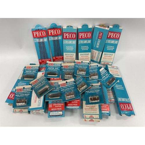Approximately twenty boxed Peco 00 gauge points and diamond crossings ...