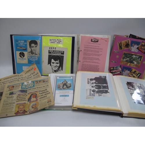 Elvis Presley Five Files of Memorabilia, including tour schedules, 1957 ...