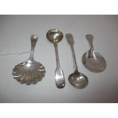 Pair of Victorian Silver Condiment Spoons, Silver Caddy Spoon, 30g, and ...