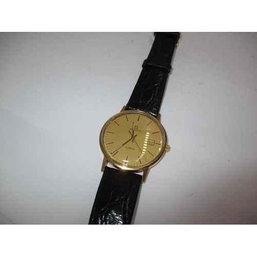 14K Gold Gents Zenith Quartz Watch, presentation engraved