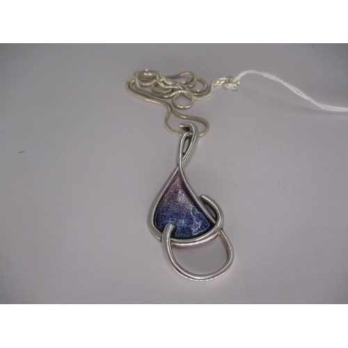 Ortak Silver and Enamel Pendant in Graduated Shades of Purple Enamel ...