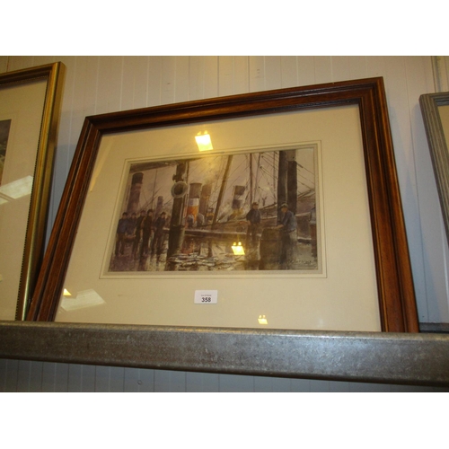 William Ralph Burrows, (British 1880-1969), Watercolour, Landing The ...