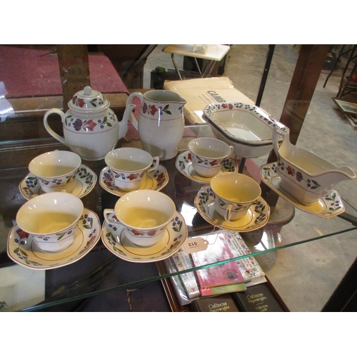 Adams Old Colonial 12 Piece Tea Set, Teapot, Milk Jug, 2 Dishes, Sauce ...