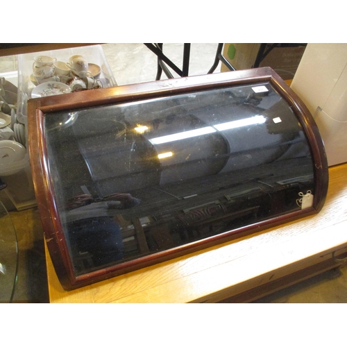 Victorian Mahogany Curved Front Counter Top Display Case, 61x36cm, 20cm h