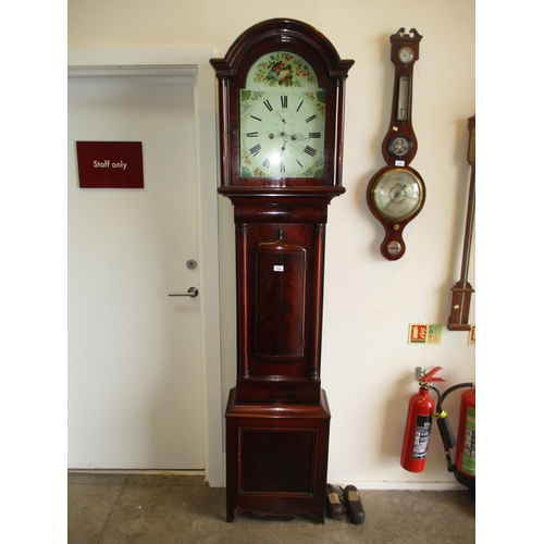George Stephen Comrie, Mahogany 8 Day Longcase Clock with Painted Dial ...