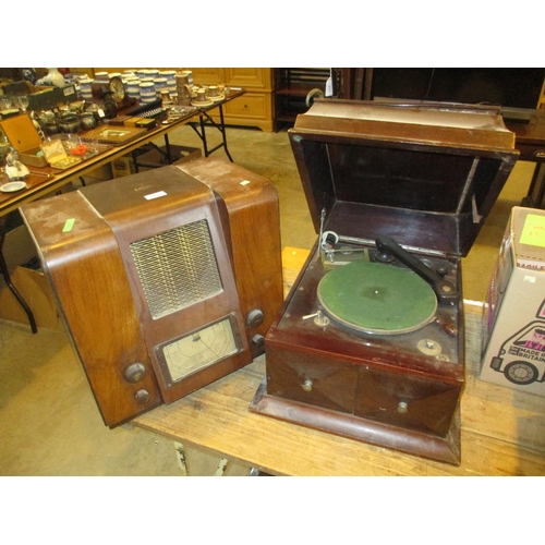 Marconi Radio and a Gramophone