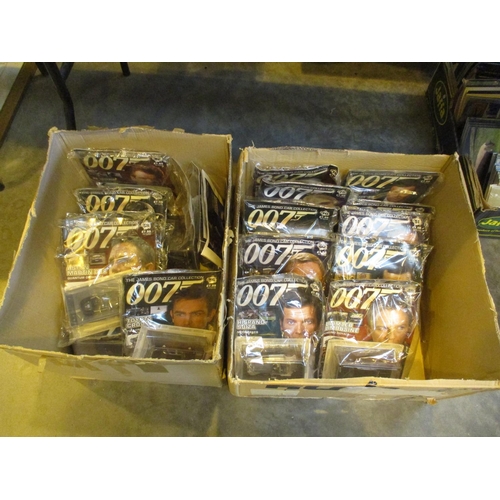 Twenty James Bond Collection Cars and Magazines, sealed