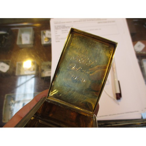 Georgian Birmingham Silver Snuff Box of Curved Form, hallmarks rubbed, 127g